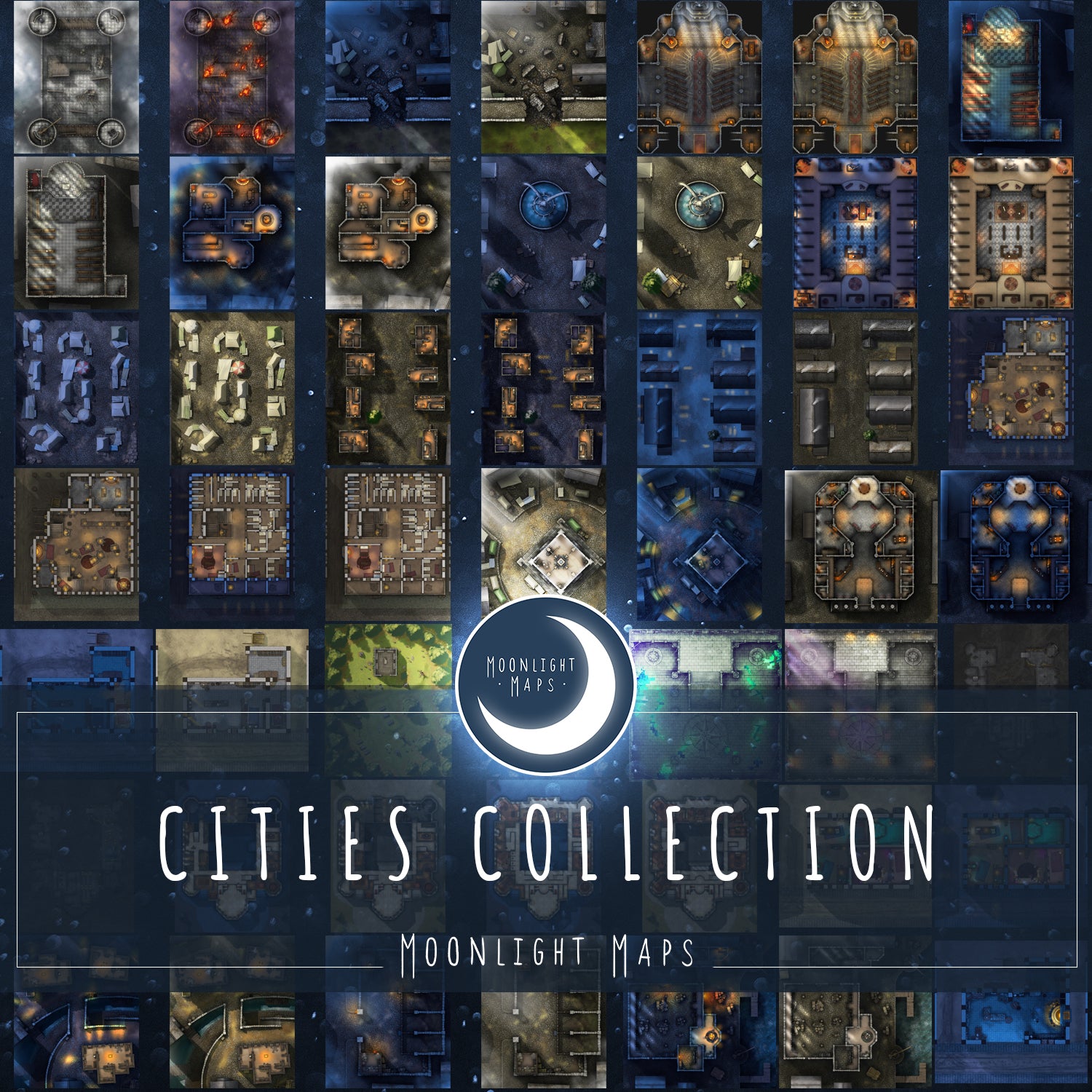 Cities Collection 1 – Moonlight Maps