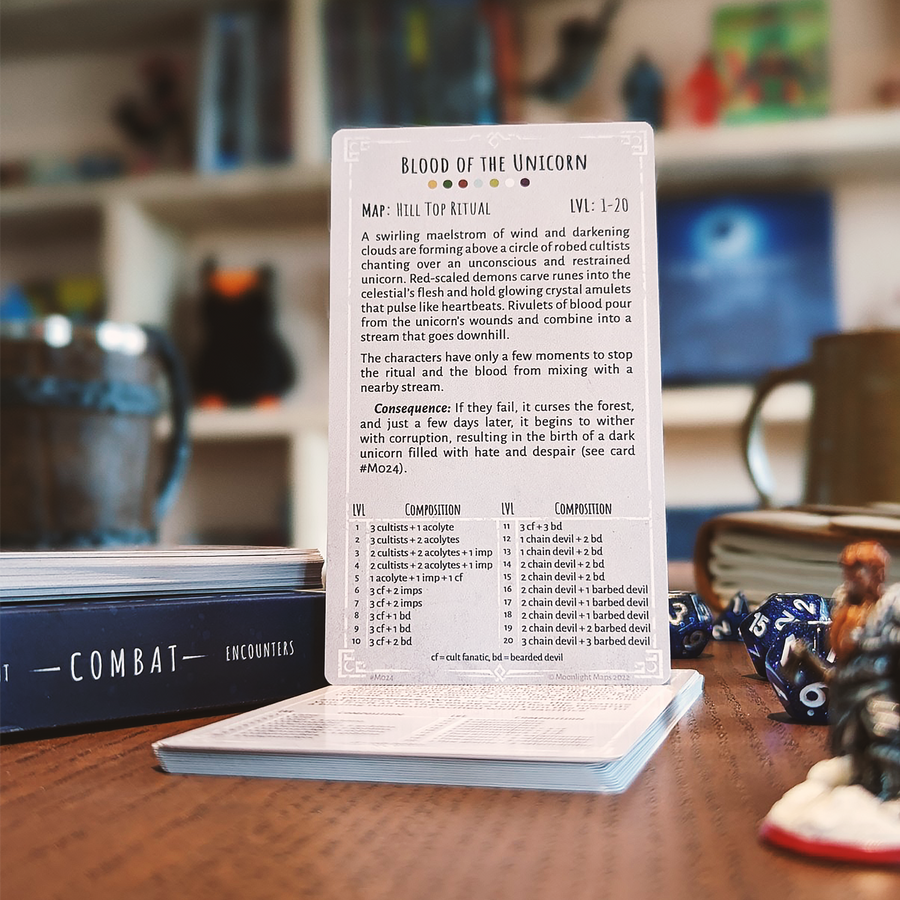 Random TTRPG encounter card decks – Moonlight Maps