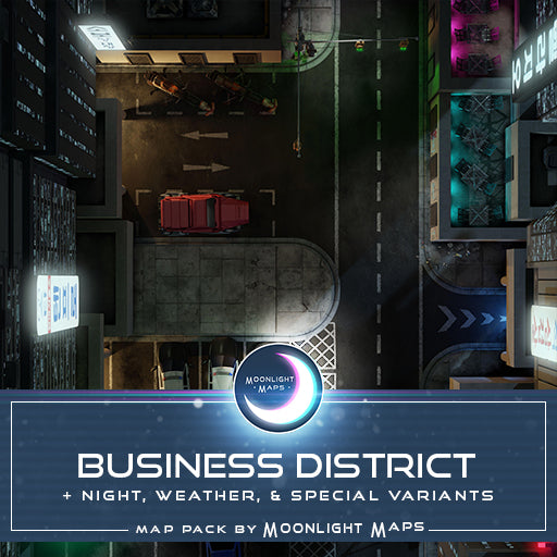 Scifi and Cyberpunk TTRPG Battle Maps – Moonlight Maps