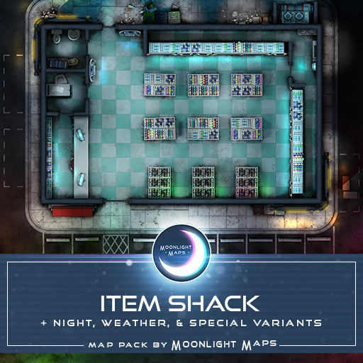 Scifi and Cyberpunk TTRPG Battle Maps – Moonlight Maps