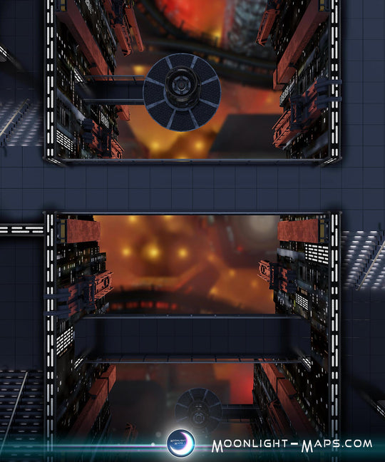 Scifi and Cyberpunk TTRPG Battle Maps – Moonlight Maps
