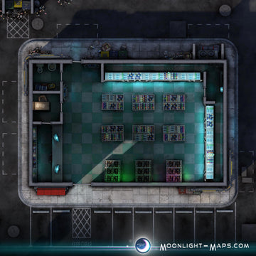 Scifi and Cyberpunk TTRPG Battle Maps – Moonlight Maps