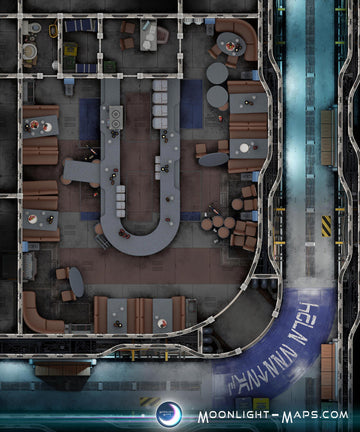 Scifi and Cyberpunk TTRPG Battle Maps – Moonlight Maps