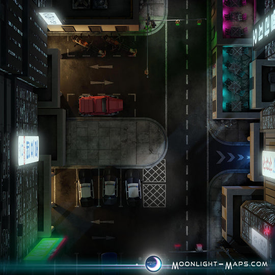 Scifi and Cyberpunk TTRPG Battle Maps – Moonlight Maps
