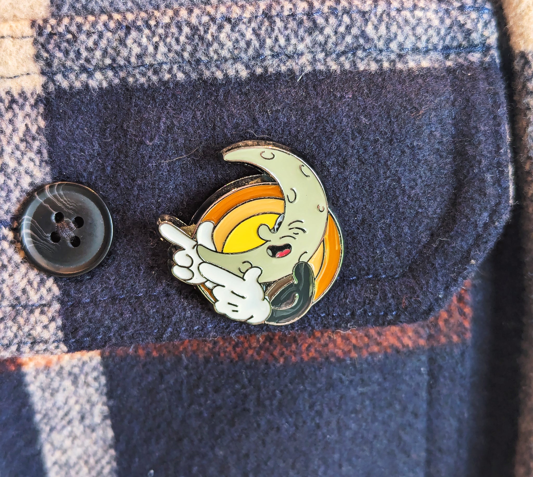 Limited edition Moon Boy enamel pin – Moonlight Maps