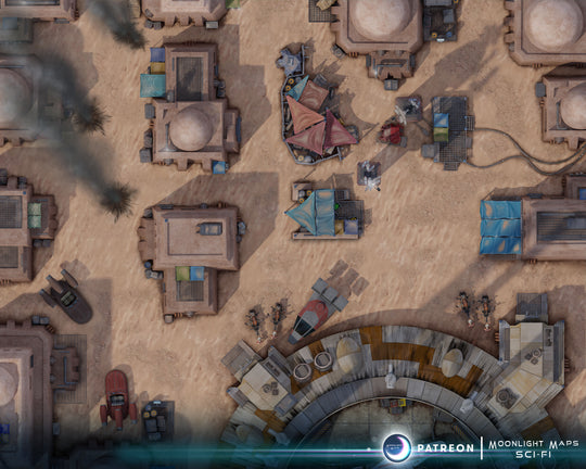 Scifi and Cyberpunk TTRPG Battle Maps – Moonlight Maps
