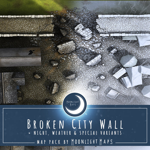 Broken City Wall – Moonlight Maps