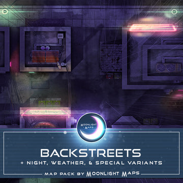 Scifi and Cyberpunk TTRPG Battle Maps – Moonlight Maps