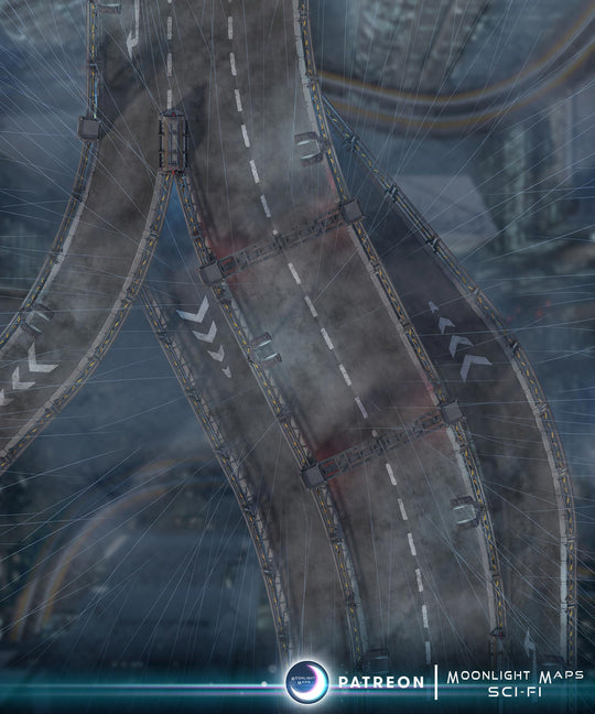 Scifi and Cyberpunk TTRPG Battle Maps – Moonlight Maps